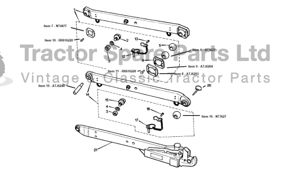 ATJ6203 - Retainer plate (for lift arm ball) | Tractor Spare Parts