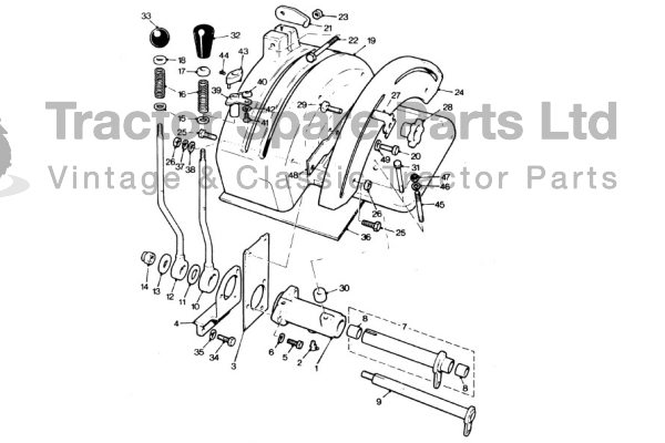 CTJ6156 - Auxiliary shaft for quadrant | Tractor Spare Parts