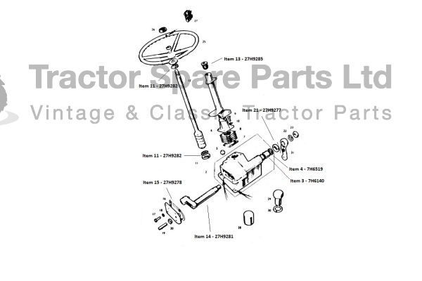 27H9281 - Steering box rocker shaft | Tractor Spare Parts