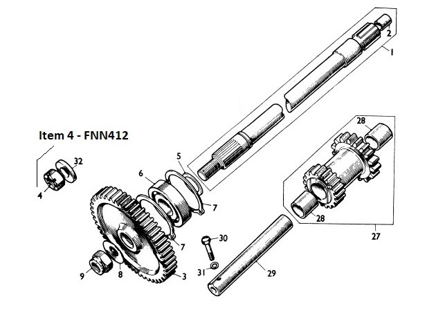 FNN412 - Castle Nut 3/4 UNF | Tractor Spare Parts