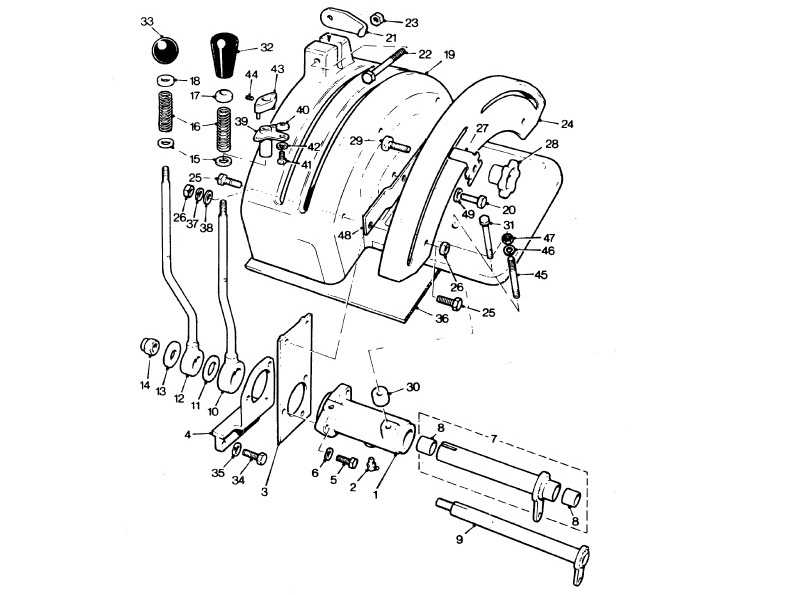 CTJ5360 - Auxiliary shaft for quadrant | Tractor Spare Parts