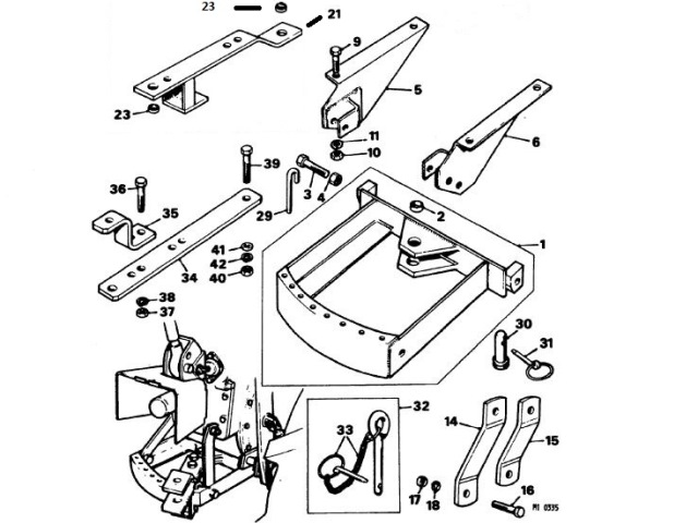 ATJ6247 - Drawbar linkage - long | Tractor Spare Parts